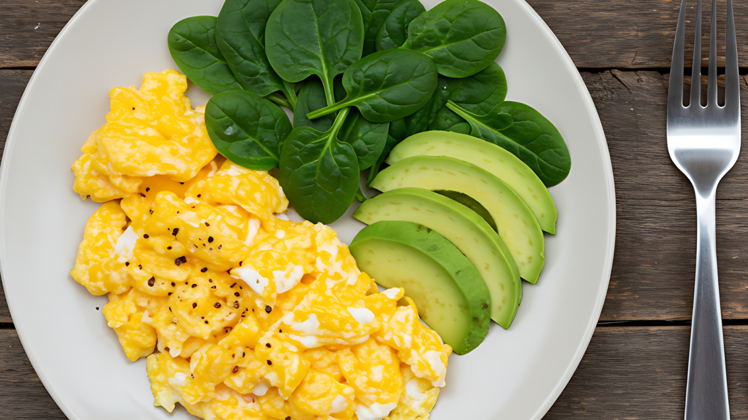 Huevos Revueltos con Espinaca y Aguacate: Bajo en Carbohidratos